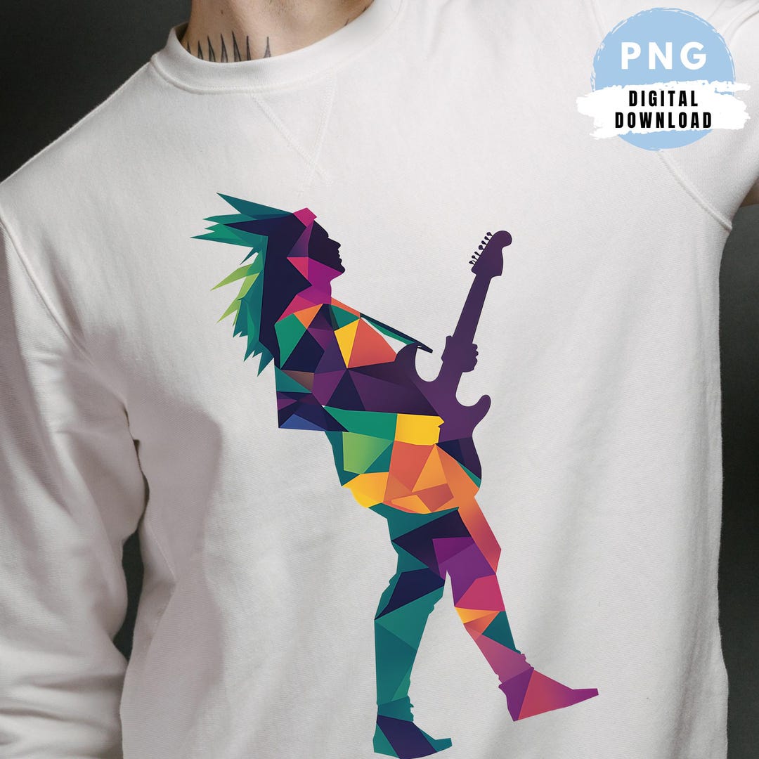 Tshirt Design Music Band PNG Music Lover Shirt Sublimation PNG Guitar ...