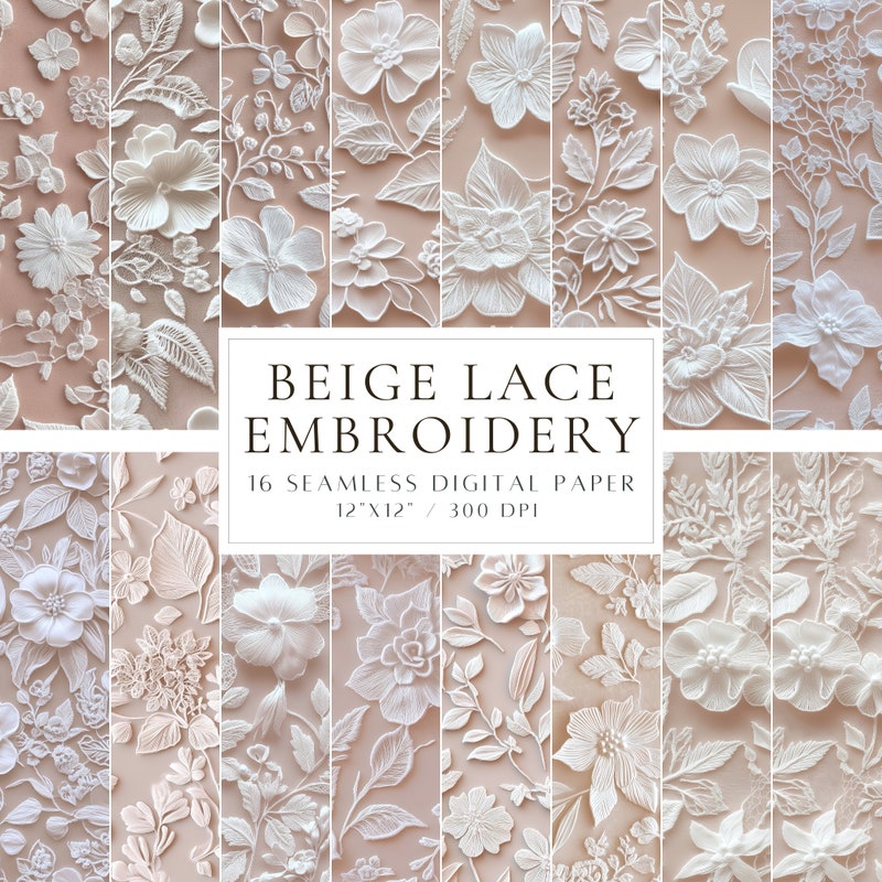 Lace Digital Paper - Etsy