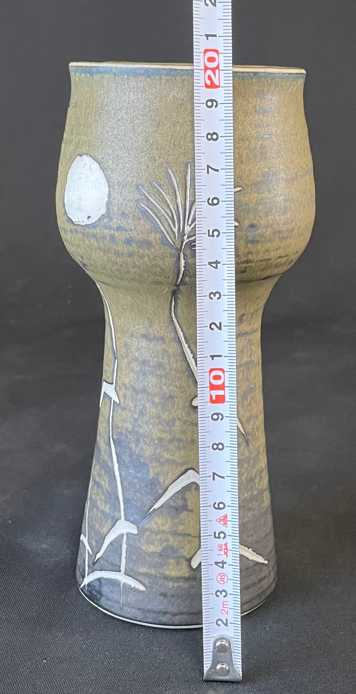 Japan Vintage Minimalist Ceramic Wabisabi Vase Ikebana Craft 1960 ...