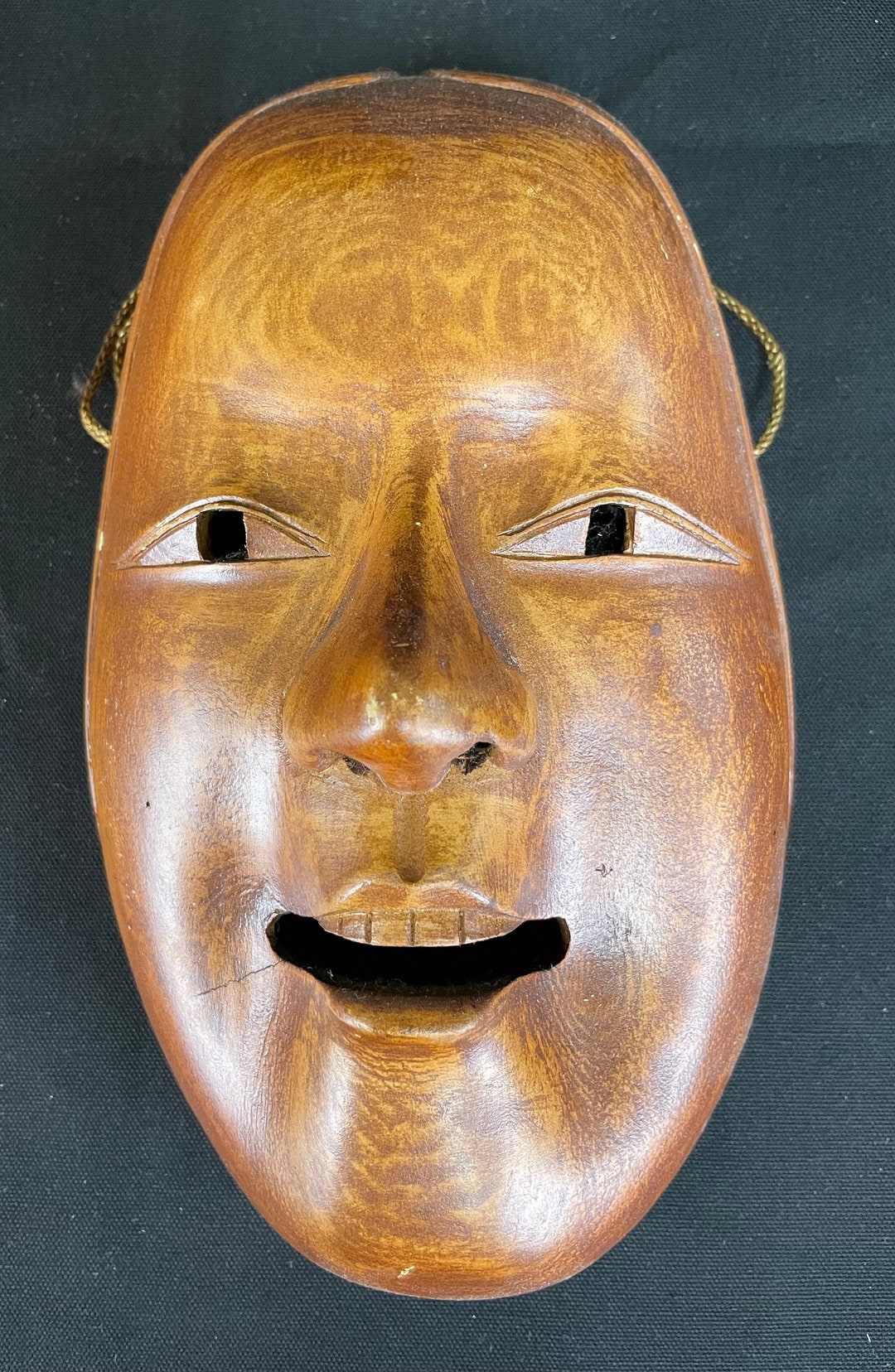 Japan Vintage Wood Carving Noh Mask Hand Craft 1970 Theater Art - Etsy
