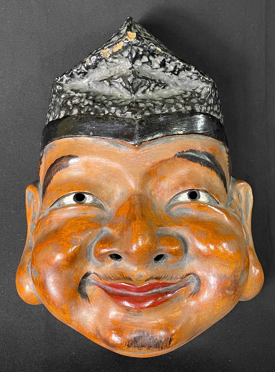 Japan Vintage Wood Pulp Mask Ebisu Hand Craft 1950 Shinto Deity - Etsy