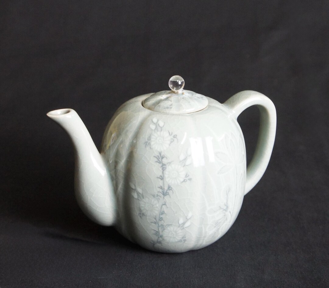 Japan Vintage Ceramic Tea Pot Kyusu 1970 Floral Motif - Etsy