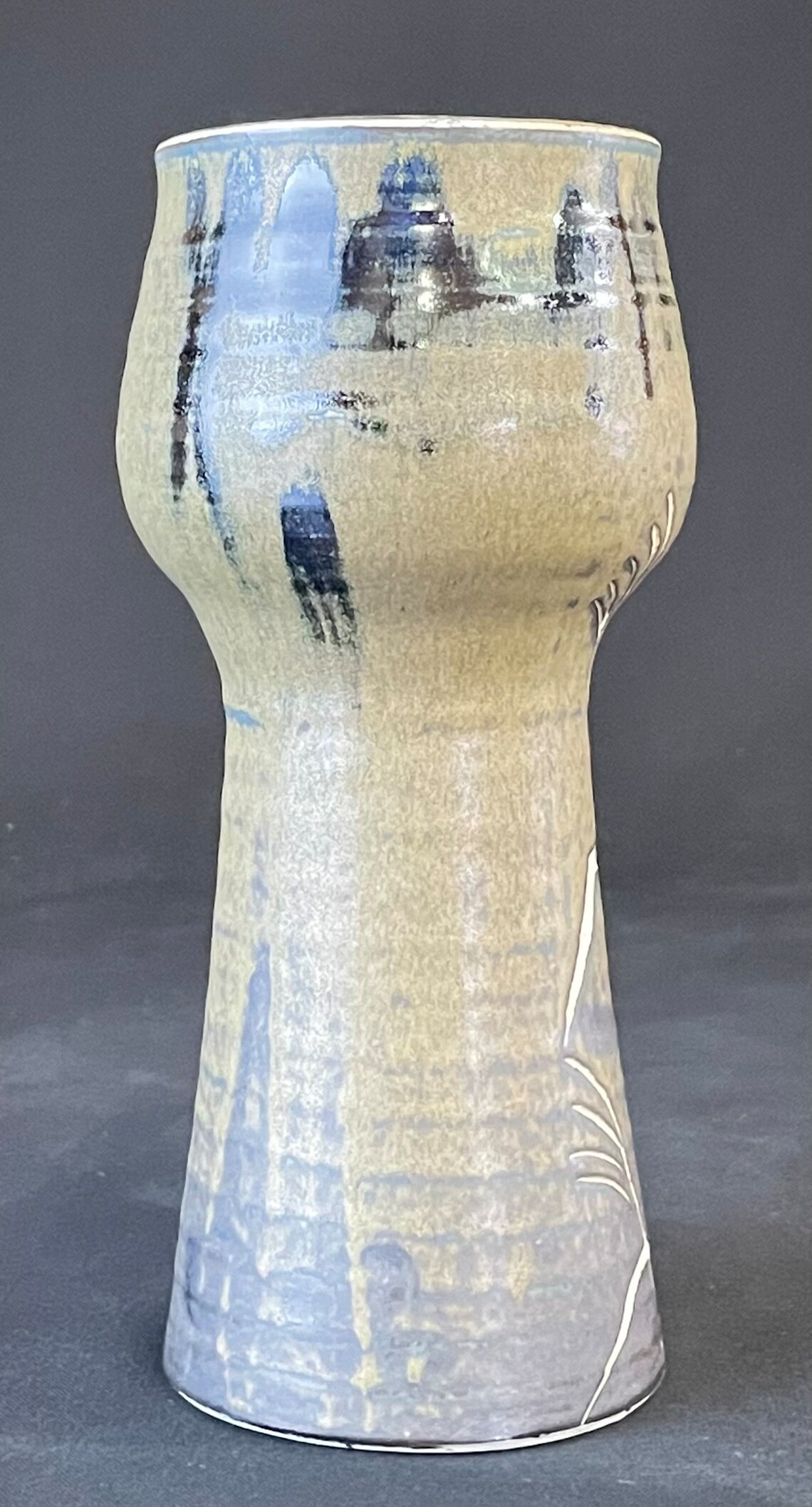 Japan Vintage Minimalist Ceramic Wabisabi Vase Ikebana Craft 1960 ...