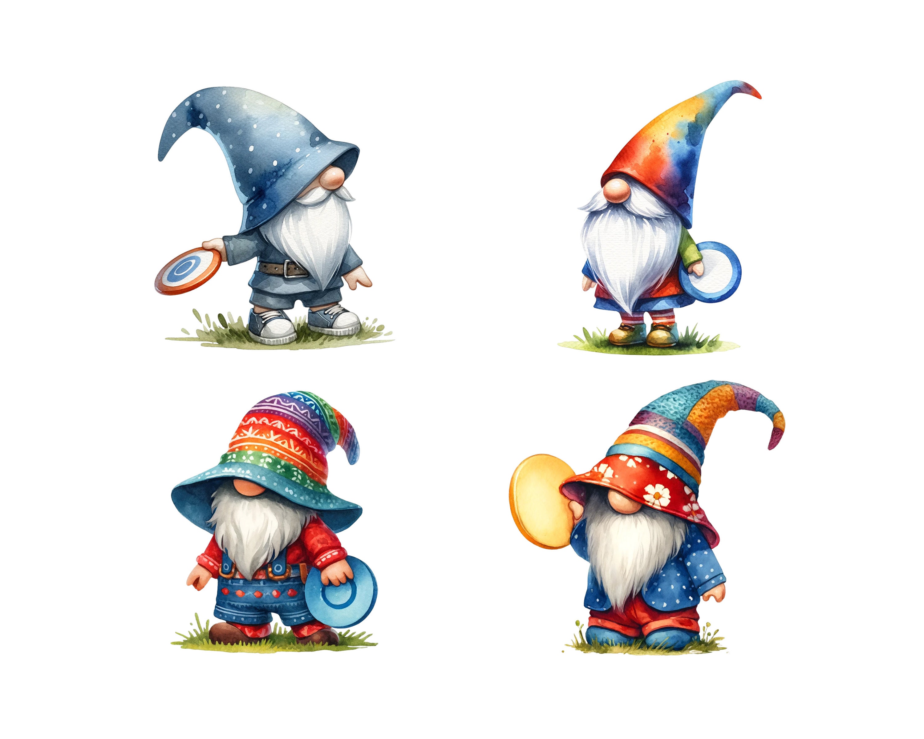 Frisbee Gnome PNG Clipart Bundle: Sport Designs (digital Download) - Etsy