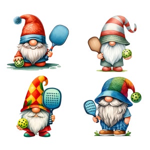 Pickleball Gnome PNG Clipart Bundle: Sport Designs (digital Download ...