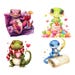 Watercolor Valentine Gecko, Romantic Heart Geckos, Love Reptile Clip ...