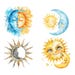 Celestial Sun and Moon PNG Clipart Bundle, Mystic Aesthetics Stars ...