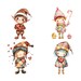 Watercolor Valentine Elf Clipart Bundle: Love Hearts (PNG, Commercial ...