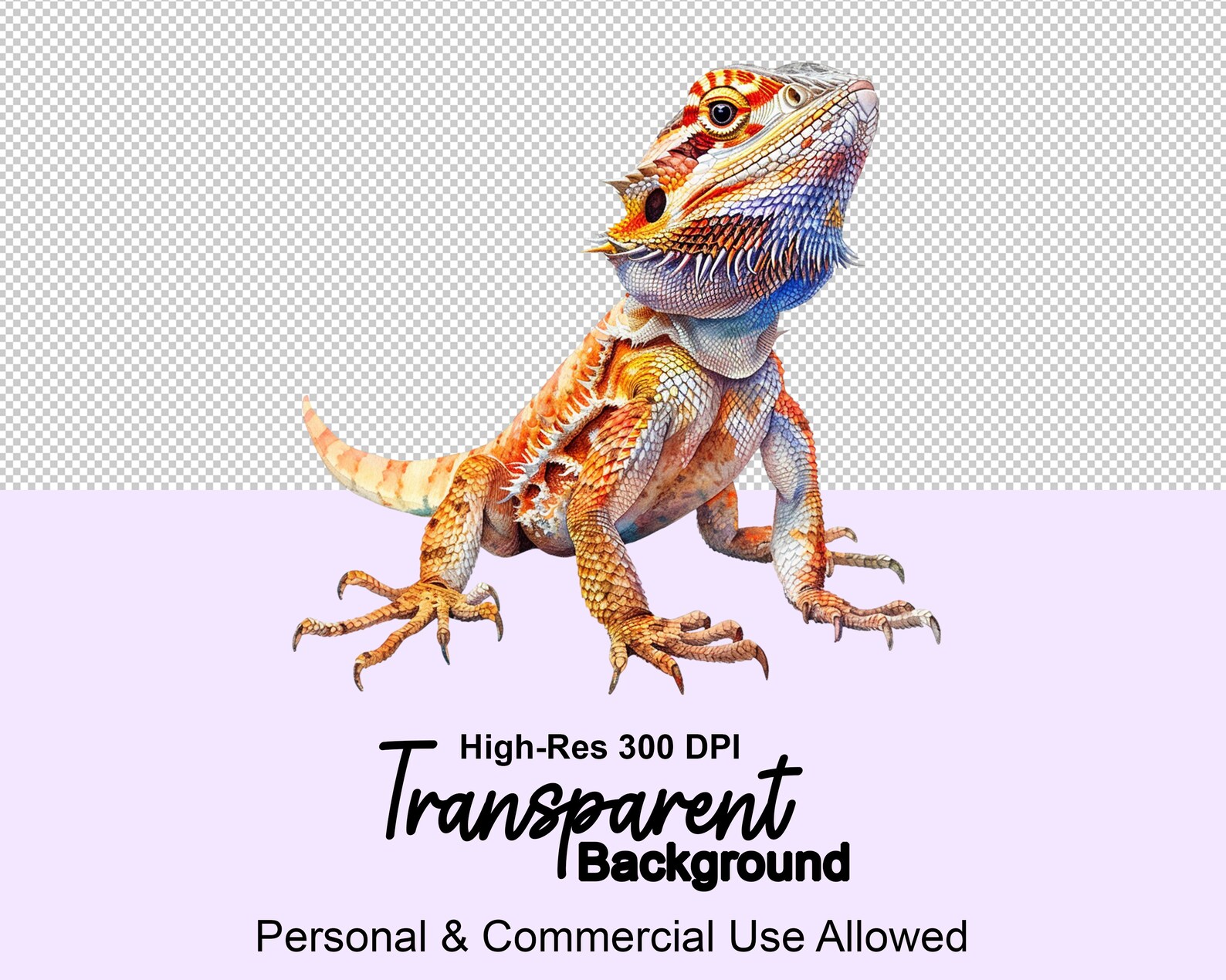 Watercolor Reptiles Clipart Bundle: Lizard, Snake, Turtle (digital ...