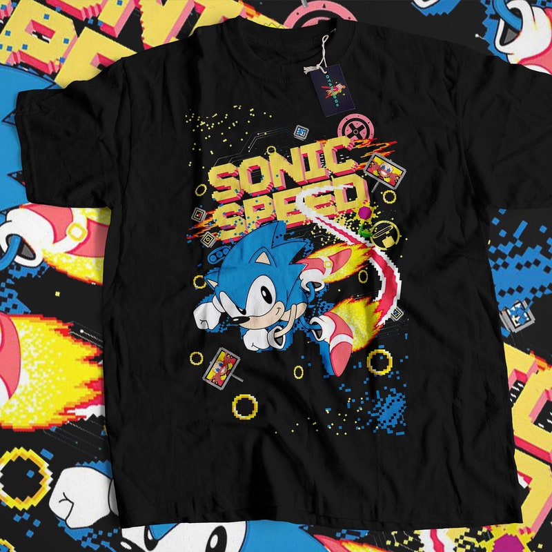 Sonic the Hedgehog Graphic Tee - Etsy