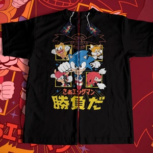 Sonic Retro Inspired Japanese Anime Shirt, the Hedgehog T-shirt, Sonic ...