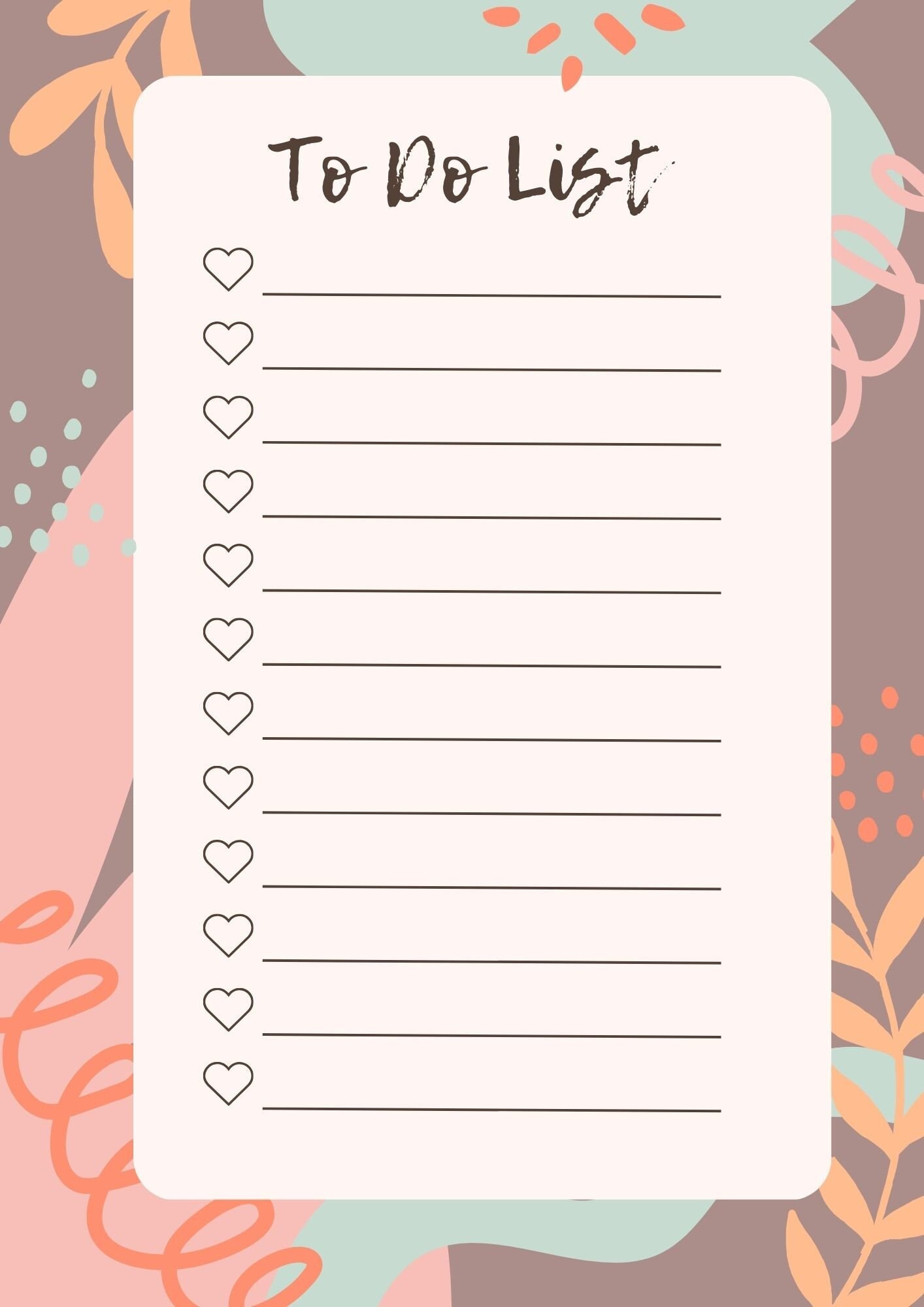 Easy to Do List Page Printable - Etsy
