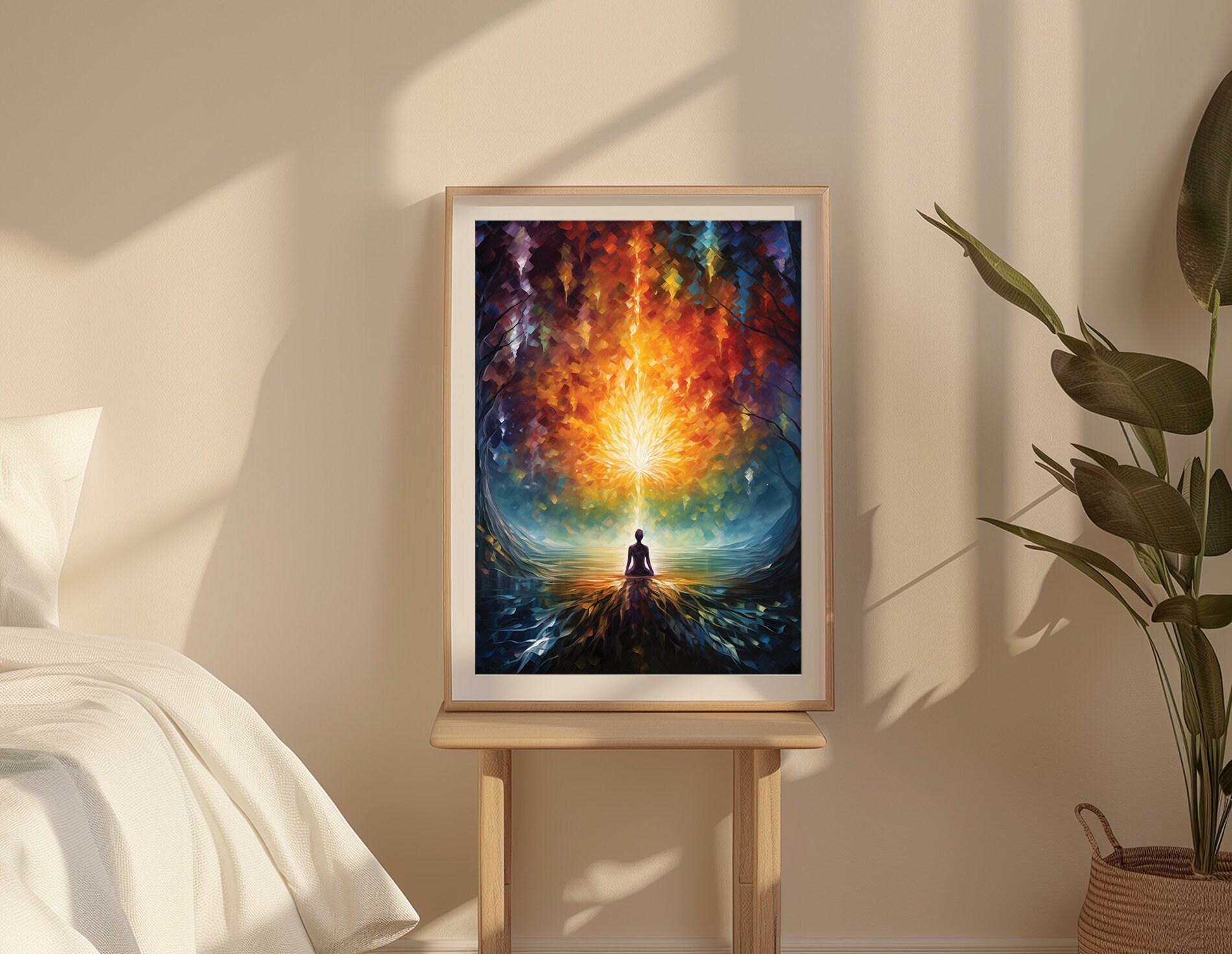 Your Inner Light Meditation Wall Art - Colorful Spiritual Decor Digital ...