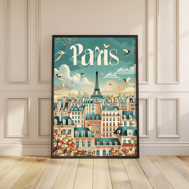 Paris Travel Poster - Etsy