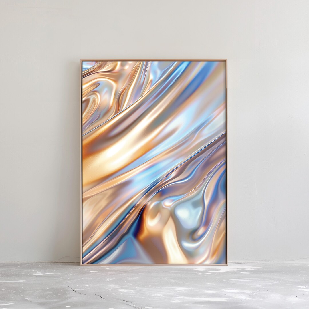 Metallic Aura Poster - Vibrant Chrome Holographic Poster - Trendy ...