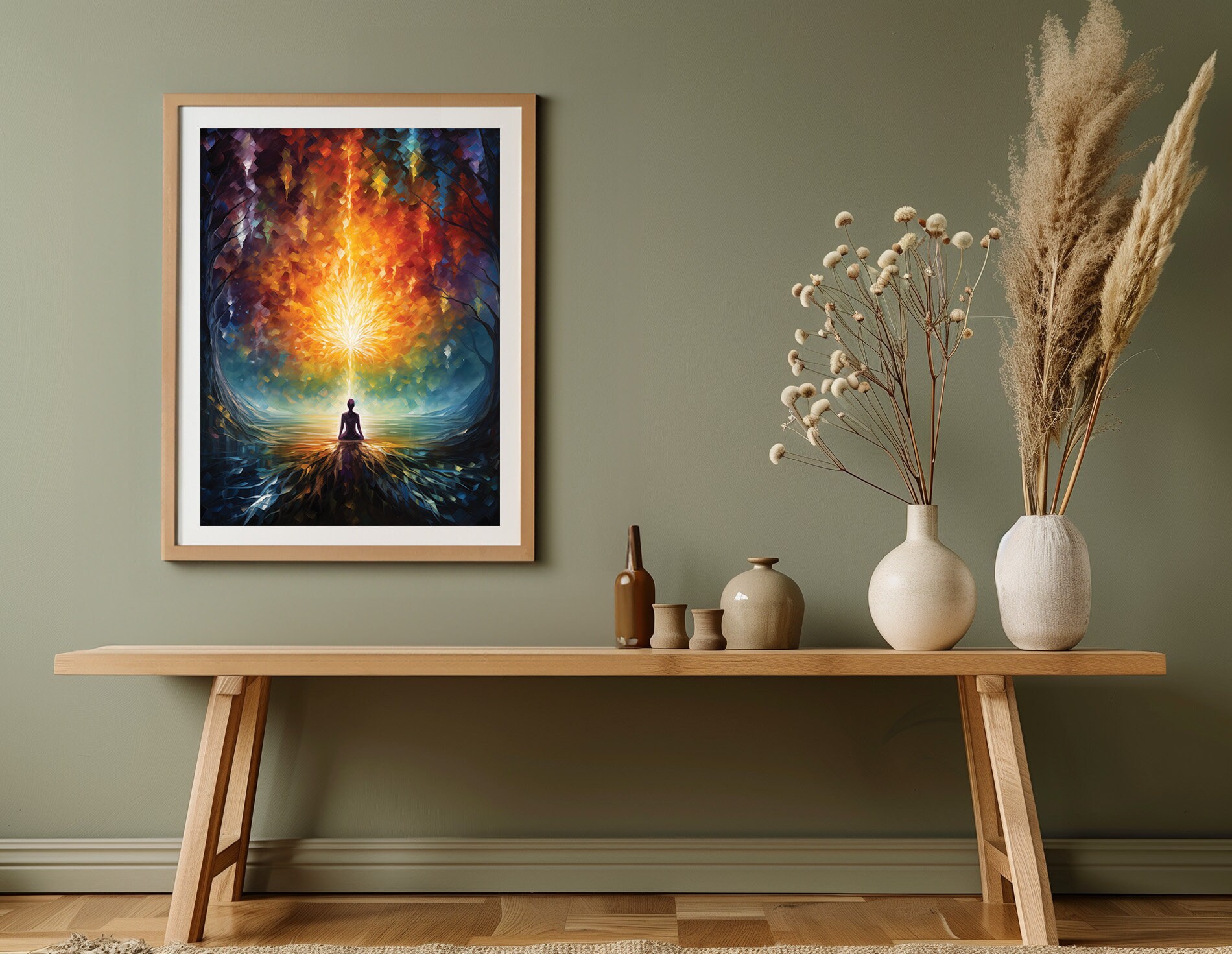 Your Inner Light Meditation Wall Art - Colorful Spiritual Decor Digital ...