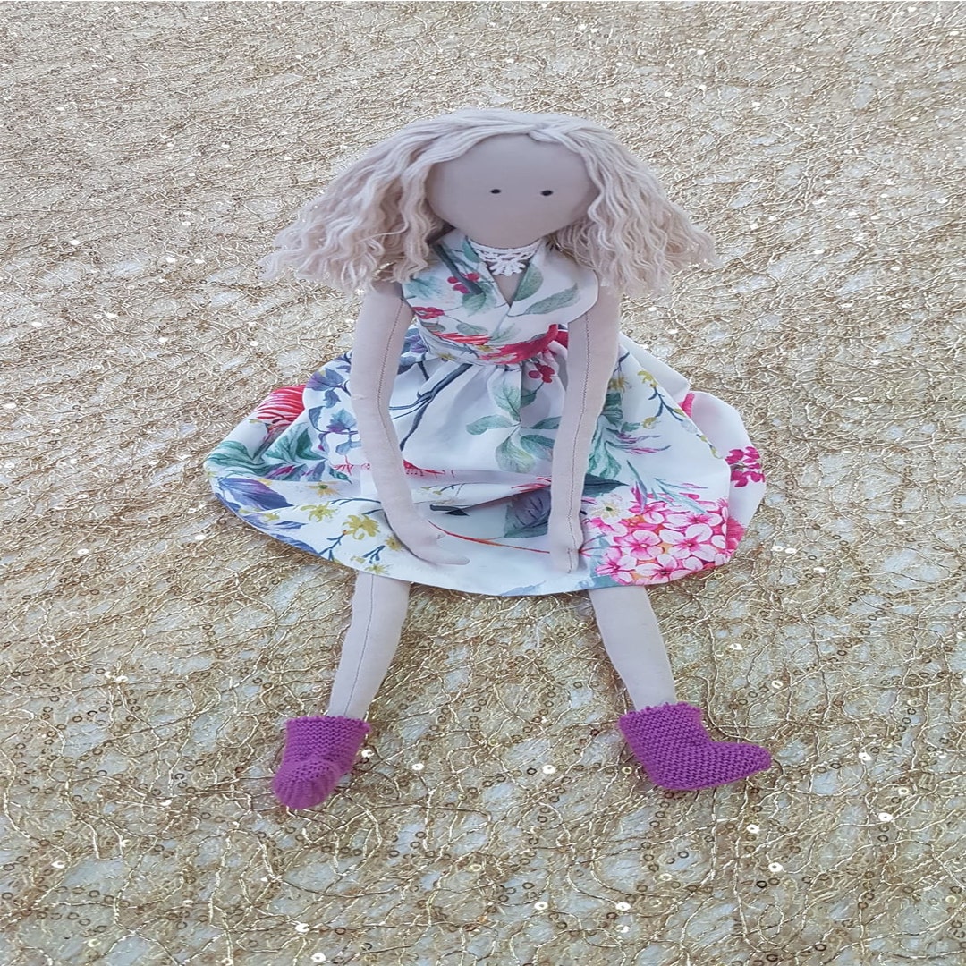 Tilda Dolls,handmade Dolls for Girls, Long Hair Doll, Rag Doll, Gift ...