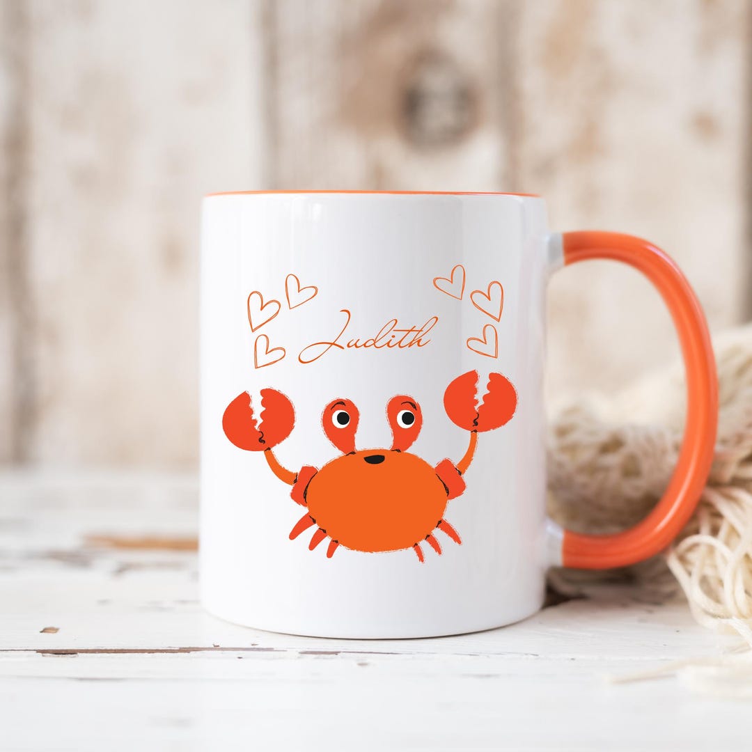Crab Mug, Maritime Coffee Mug, Crab Lover, Underwater Animals, Gift ...