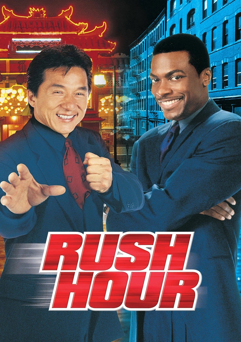 Rush Hour 1998 Action Movie Poster Canvas Matte Silk A1 A2 A3 A4 A5 A6 ...