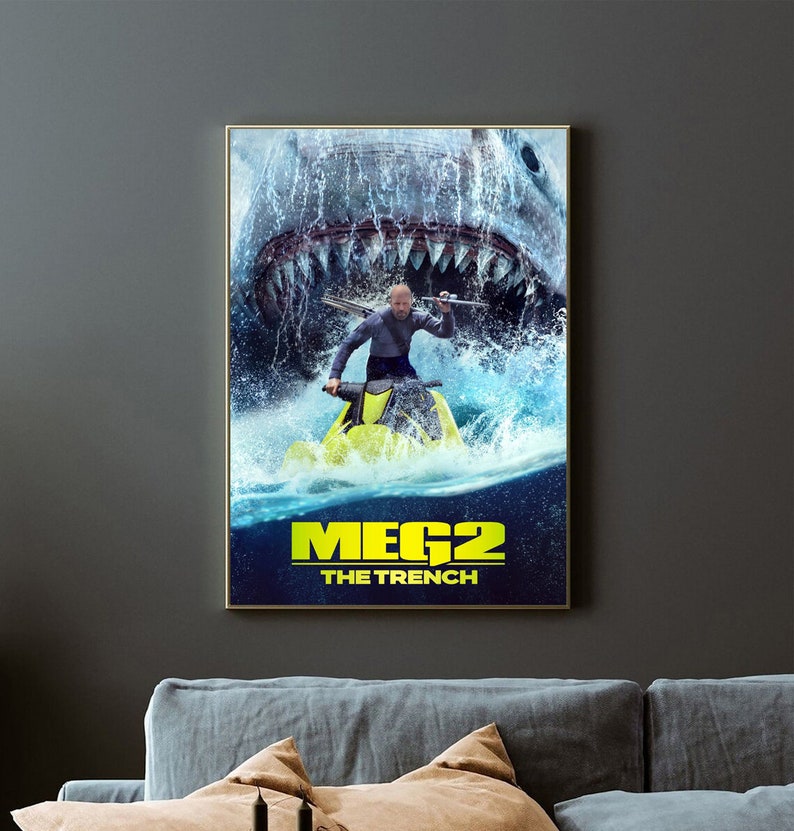 Meg 2 the Trench 2023 Movie Poster Meg 2 the Trench Movie Poster Meg 2 the Trench Wall Decor ...