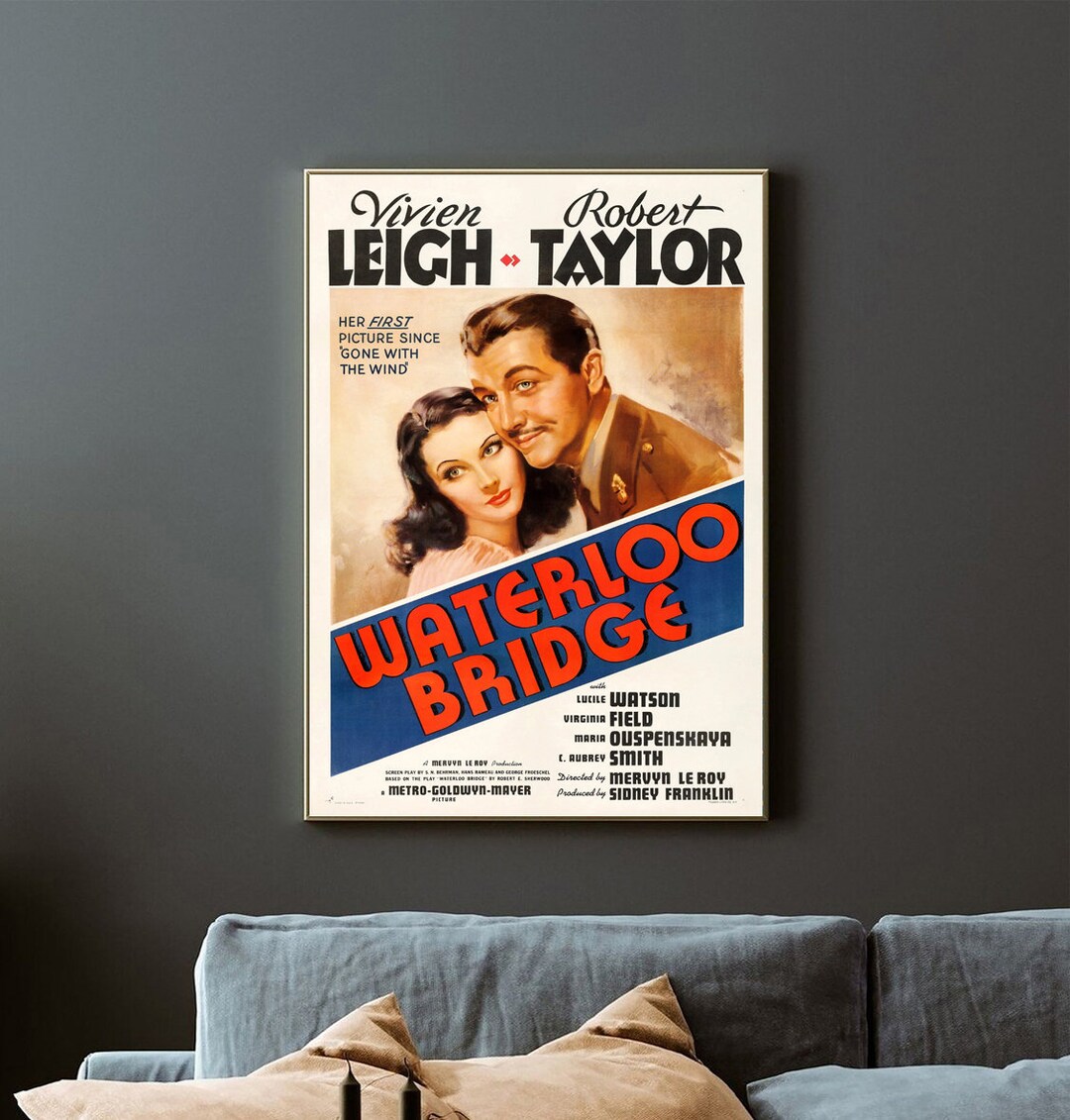 Waterloo Bridge 1940 Classic Retro Movie Film Poster Canvas Matte Silk ...