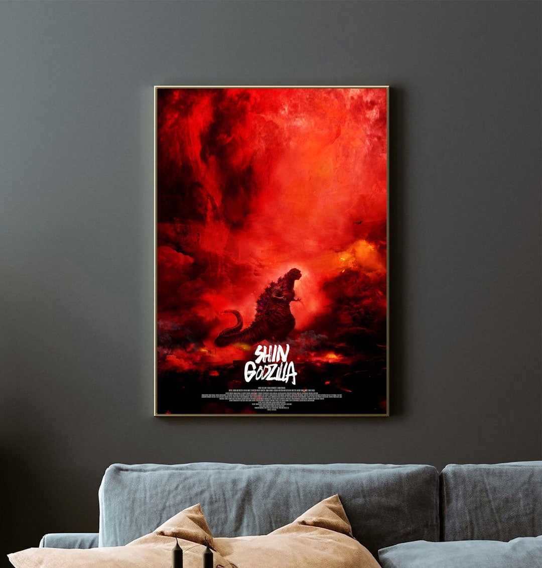 Shin Godzilla 2016 Artwork Movie Cover Poster Shin Godzilla Canvas ...