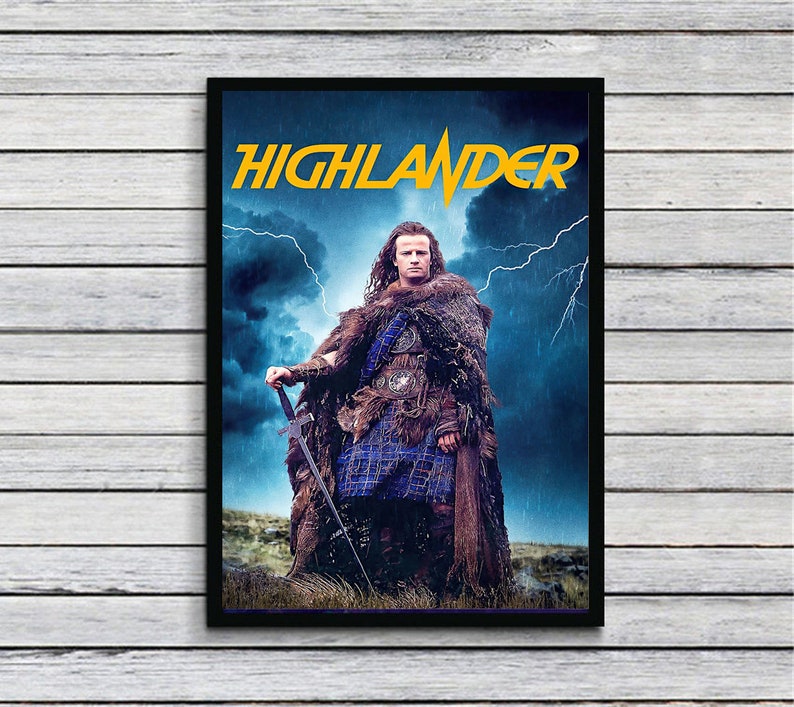 Highlander 1986 Classic Movie Poster Canvas Matte Silk A1 A2 A3 A4 A5 ...