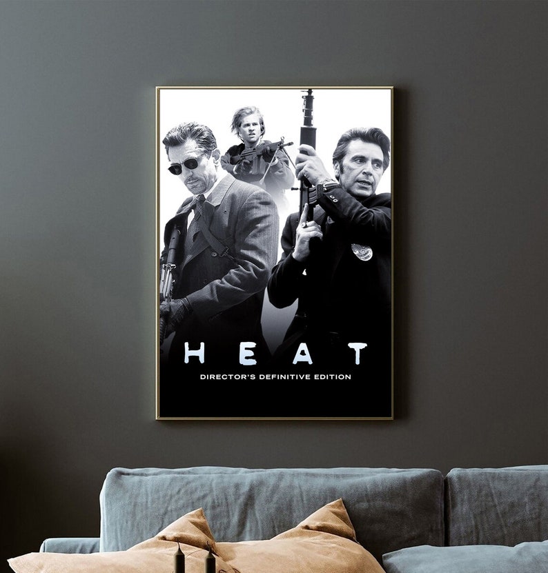 Heat 1995 Classic Action Movie Poster Canvas Matte Silk A1 A2 A3 A4 A5 ...