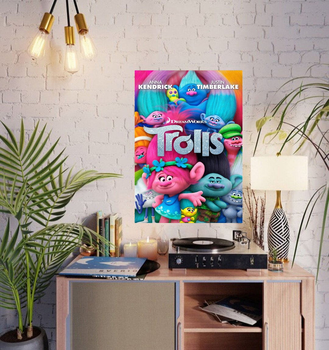 Trolls 2016 Trolls Movie Poster Print, Room Decor, Movie Art, Gifts for ...