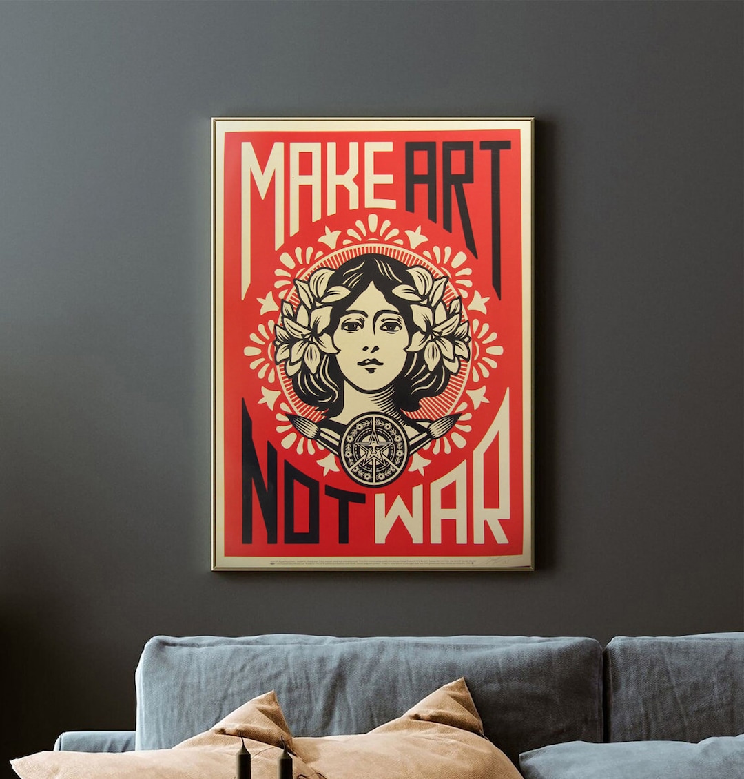 Make Art Not War Poster, Peace Poster Peace Poster, Home Decor,wall Art ...
