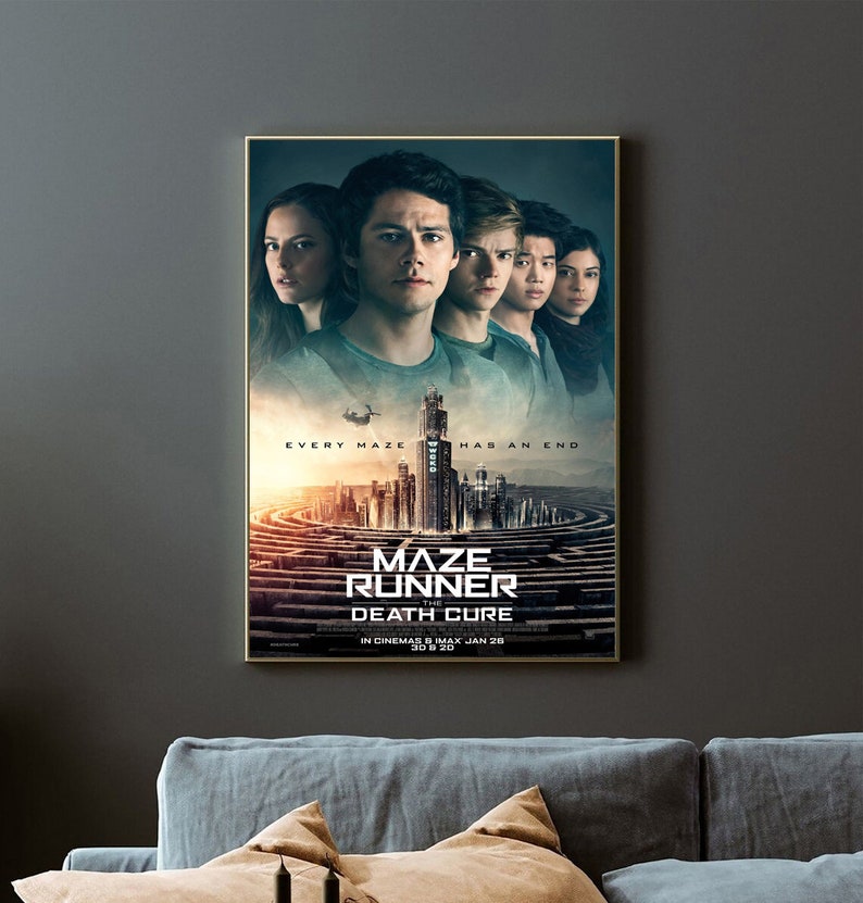 Maze Runner the Death Cure 2018 Movie Cover Poster Canvas Matte Silk A1 ...