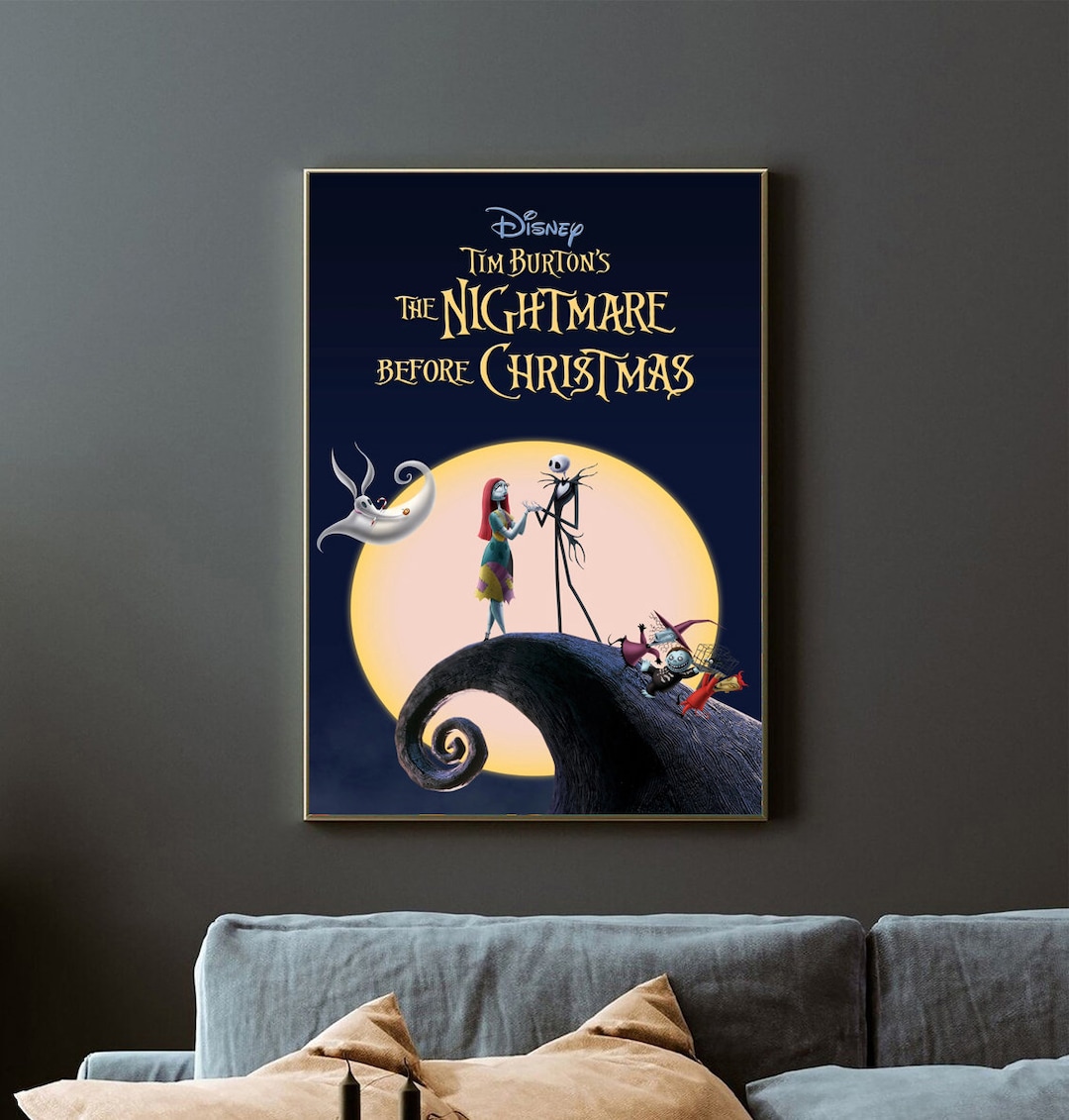 The Nightmare Before Christmas Classic Halloween Animation Movie Poster ...