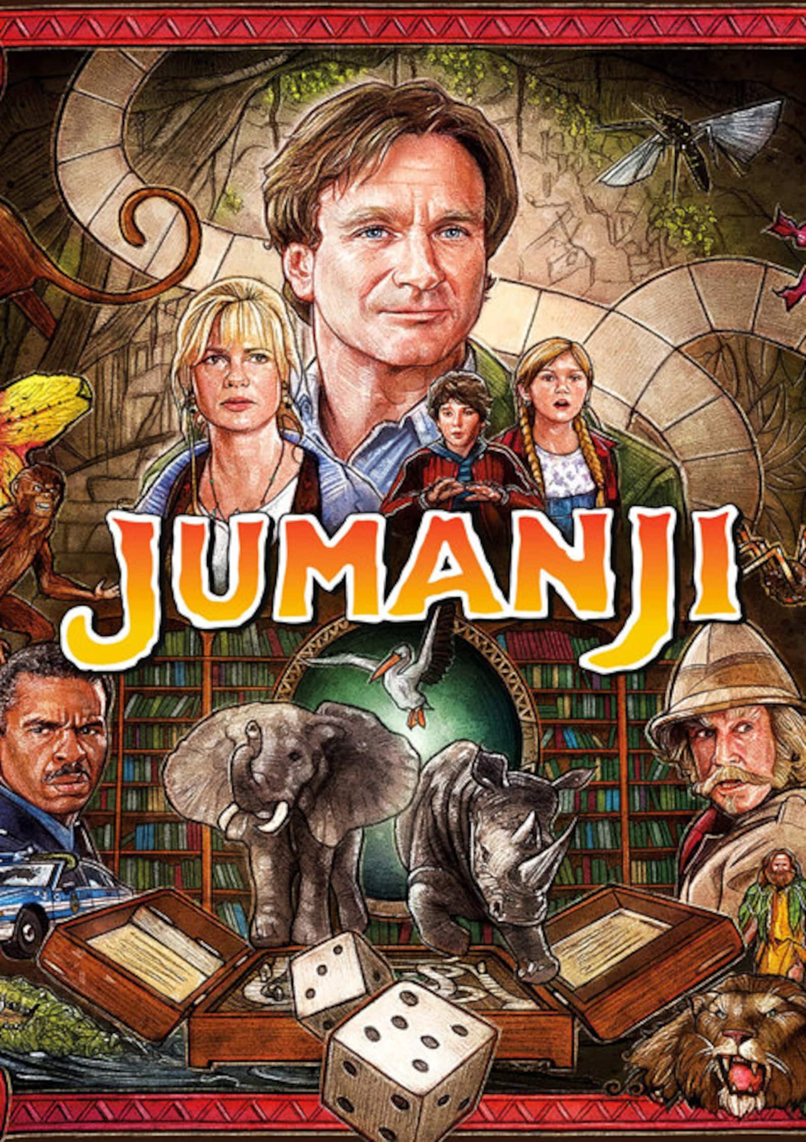 Jumanji 1995 Classic Adventure Movie Poster Canvas Matte Silk A1 A2 A3 ...