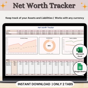 Net Worth Tracker Spreadsheet Google Sheets Net Worth Calculator Excel ...