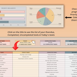 Excel 365 Task Priority Tracker Eisenhower Matrix Google Sheets Urgent ...