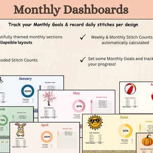 Google Sheets Cross Stitch Planner Spreadsheet With DMC Anchor ...