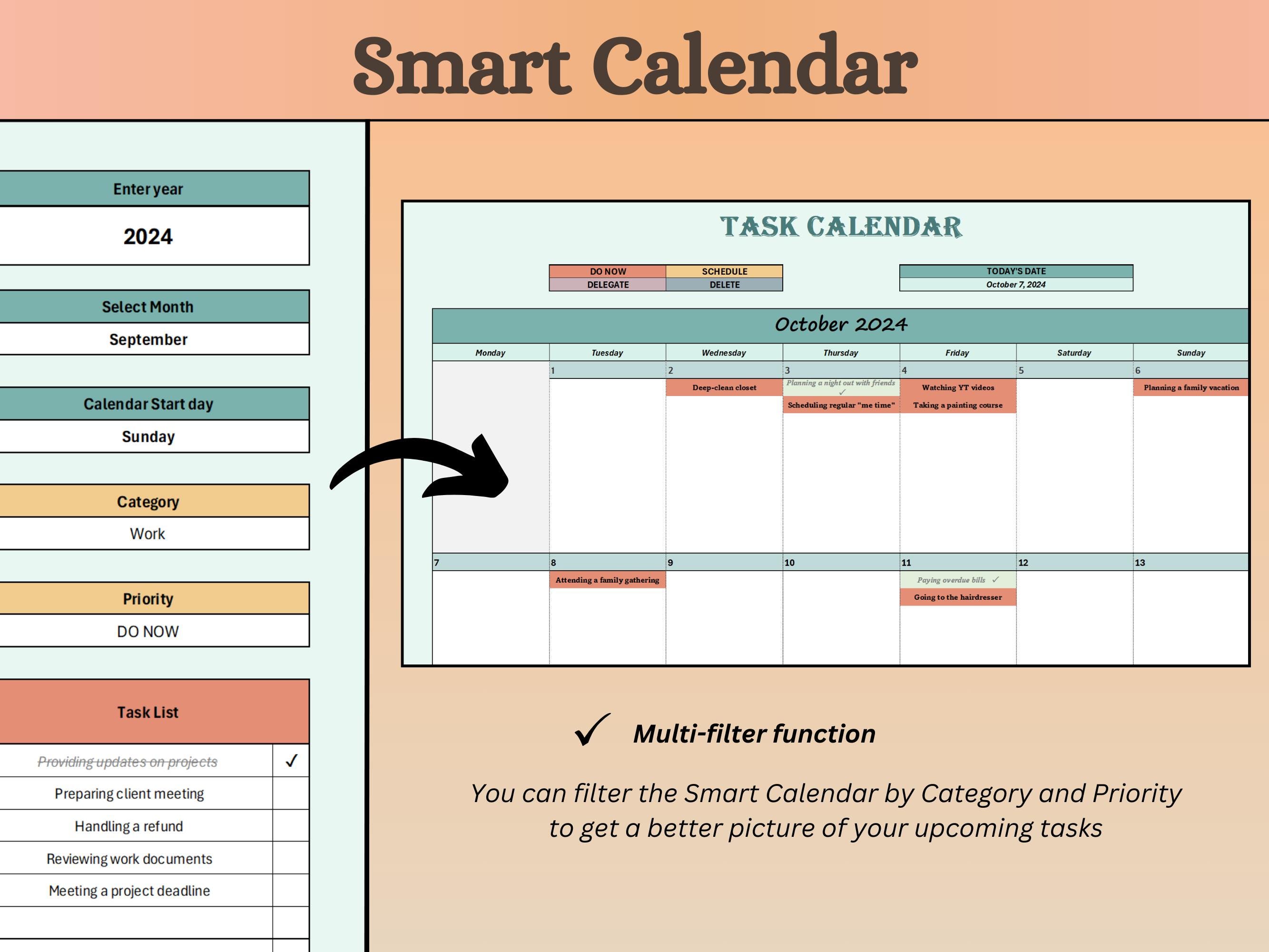 Excel 365 Task Priority Tracker Eisenhower Matrix Google Sheets Urgent ...