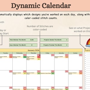 Google Sheets Cross Stitch Planner Spreadsheet With DMC Anchor ...