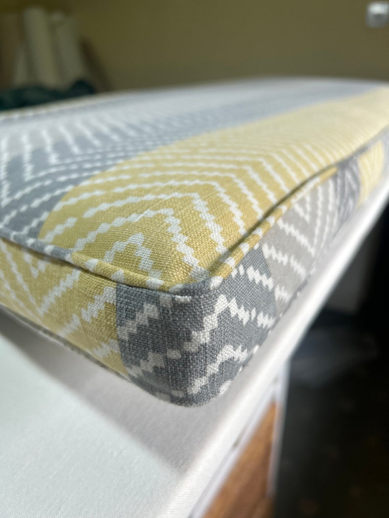 Box Bench Cushions Made to Measure With Foam or Feather Cushion. Ideal ...