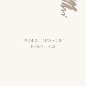 Project Manager Essentials - Project Planner - Etsy