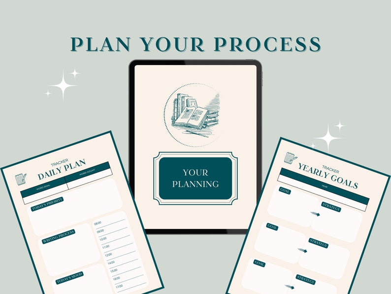 THE WRITER PLANNER | Writing Workbook and Word Count Tracker ...