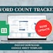 WORD COUNT TRACKER | Spreadsheet for Writers | Novel Word Count ...