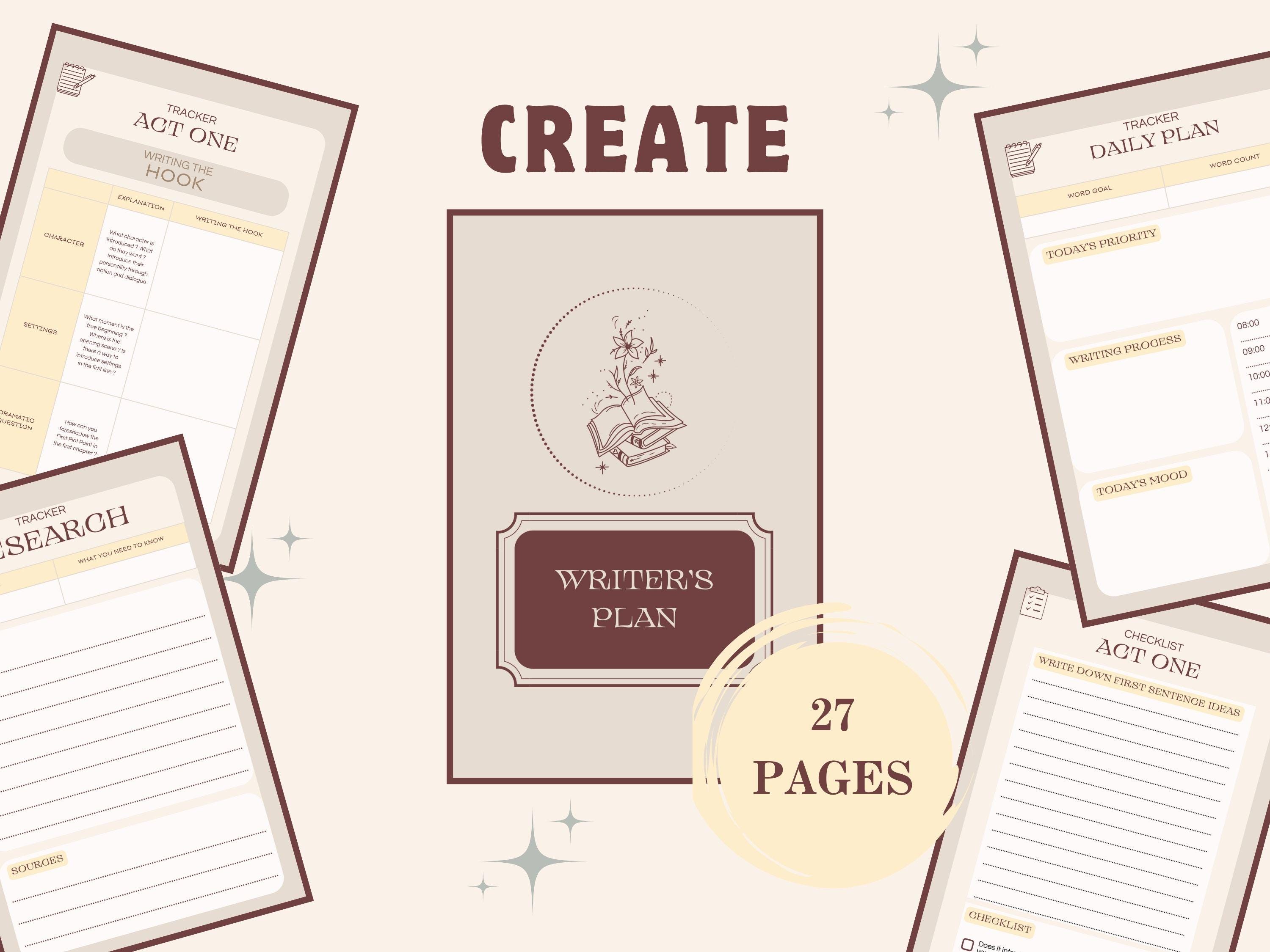 Plot Structure Workbook | Writing Planner, Plot Development, Goodnotes ...