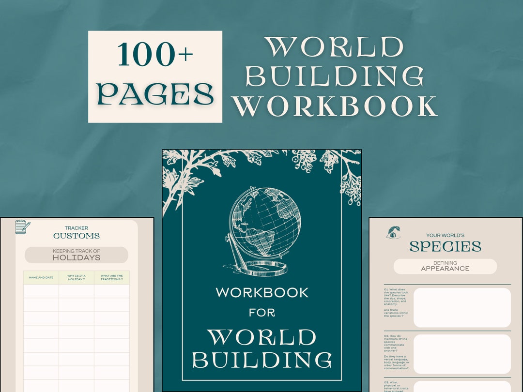 WORLD BUILDING WORKBOOK Writing Planner, Fantasy World Building Sheets ...