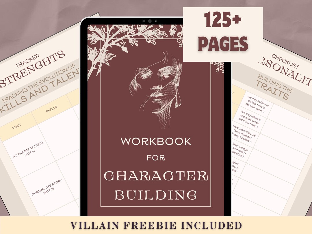 CHARACTER BUILDING WORKBOOK | Writing Planner, Character Sheets ...
