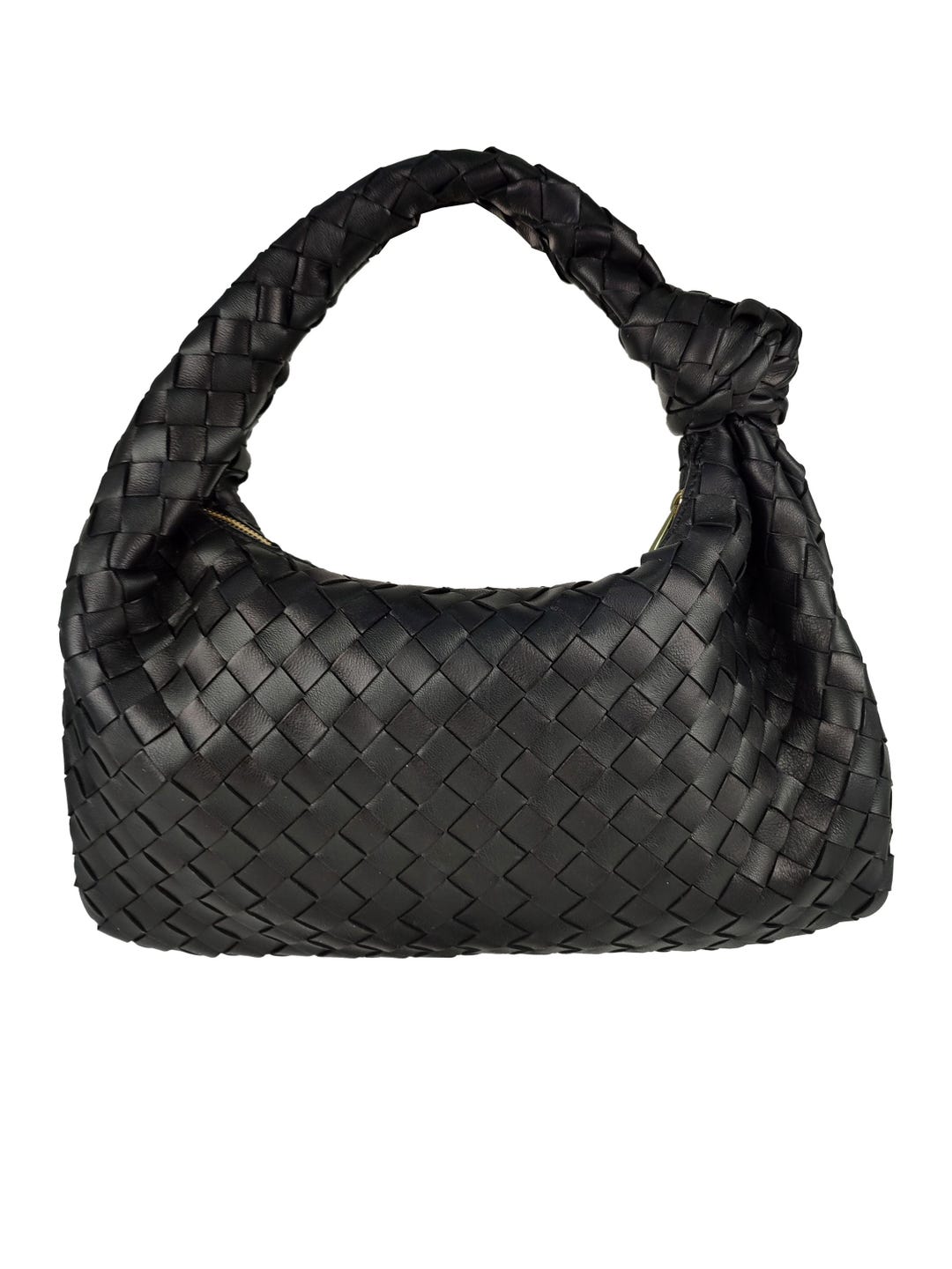 Woven Leather Handbag With Knot - Etsy