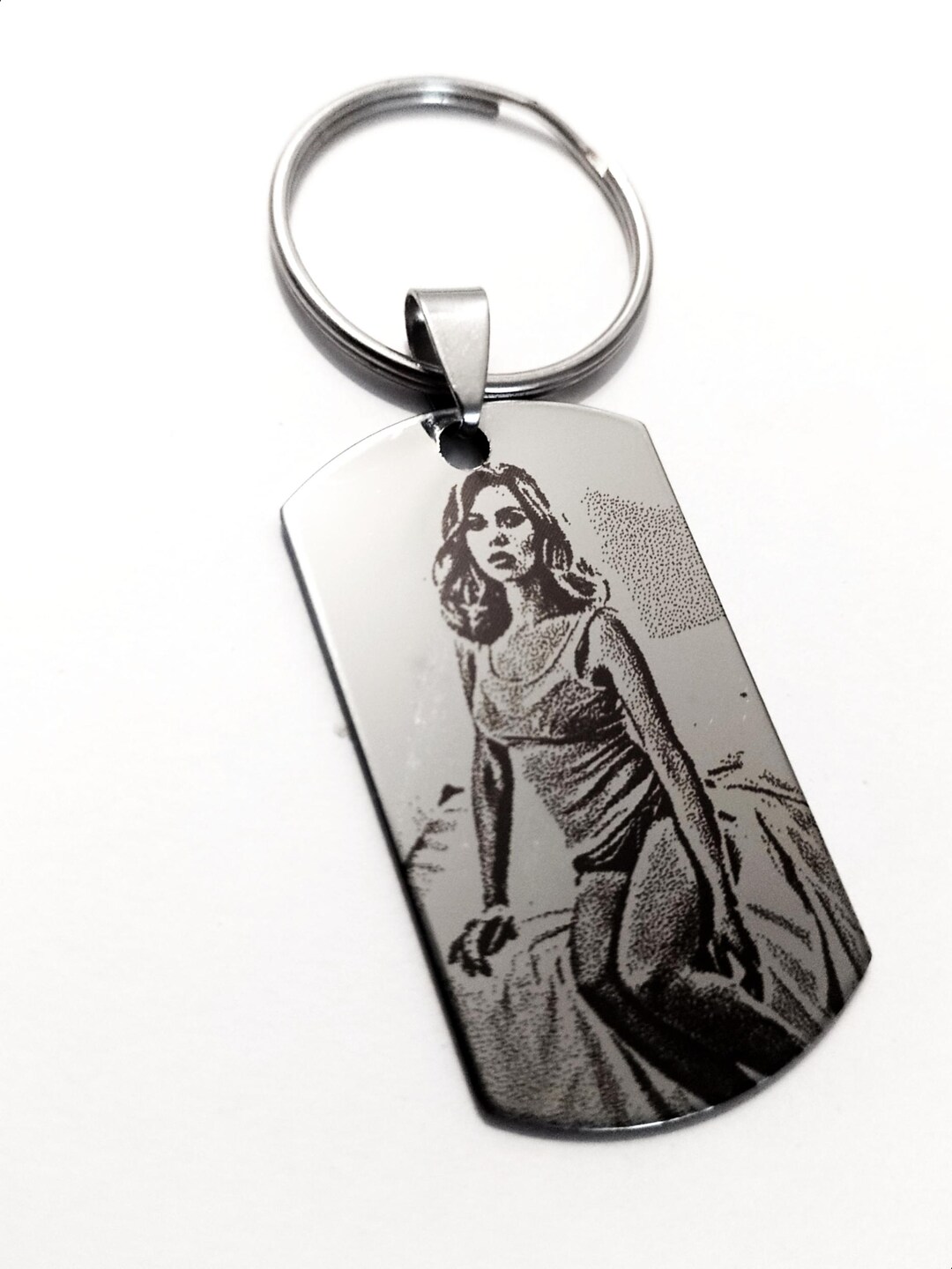 Engraved Photo Keyring Stainless Steel, Lasered - Etsy