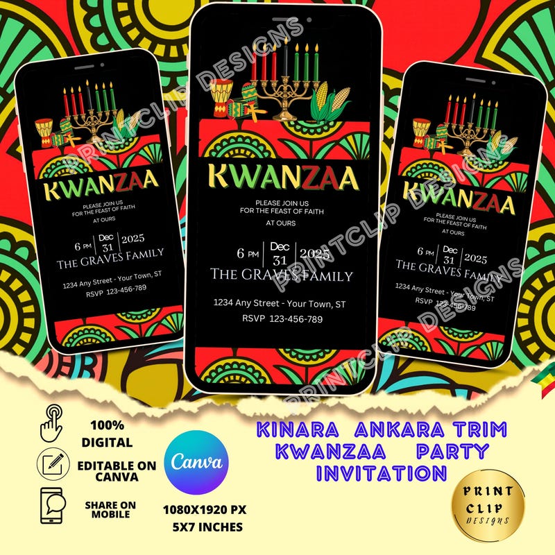 Kwanza Invitations - Etsy