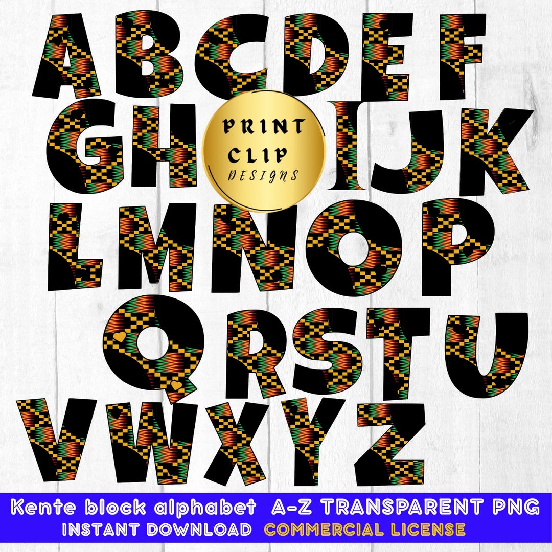 Ethnic Alphabet PNG Letters Uppercase A-Z African Geometric Font ...