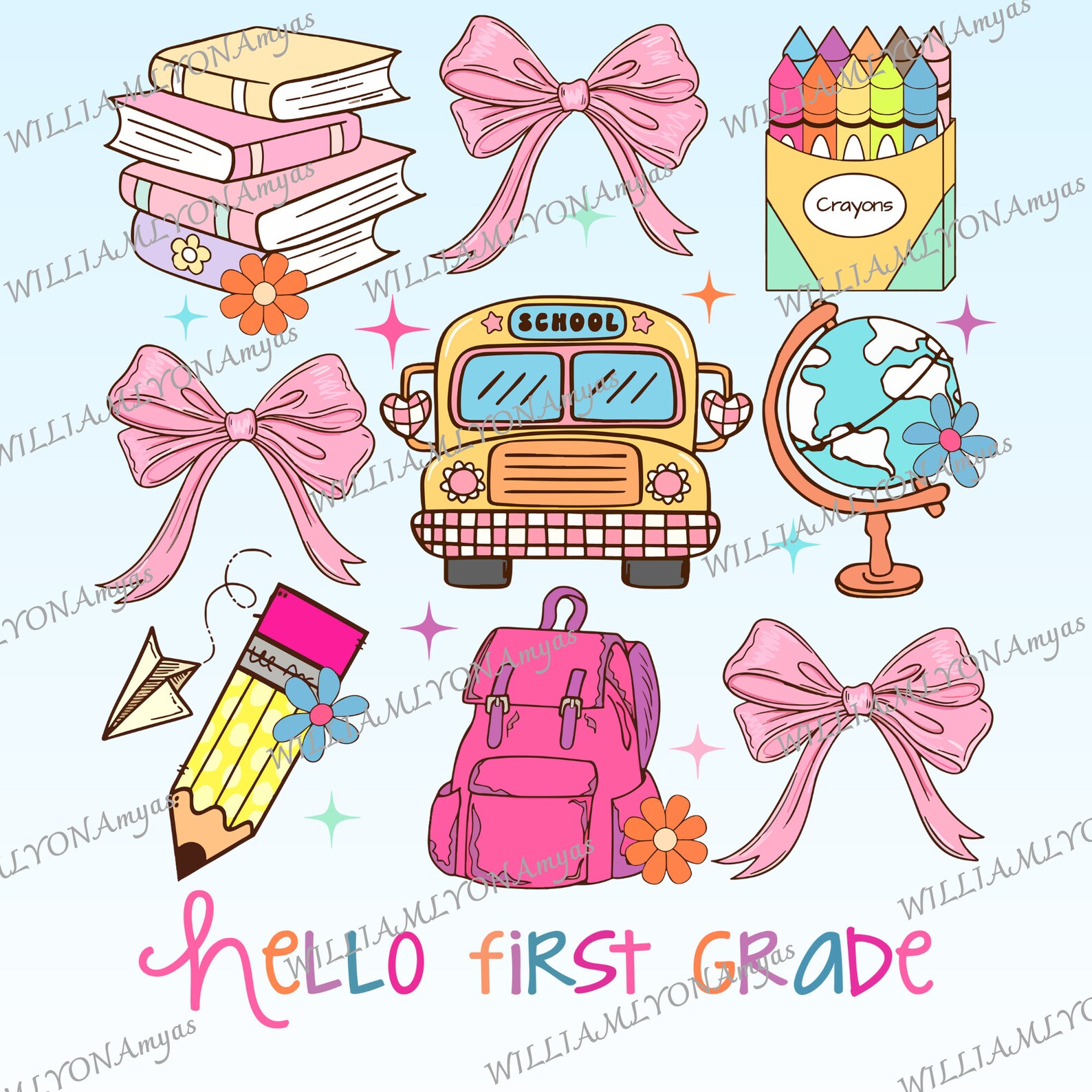 Retro Back to School Png, Kindergarten, First Day of School, School Png ...